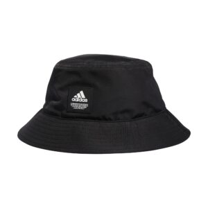 adidas women's foldable bucket hat, black/white, one size