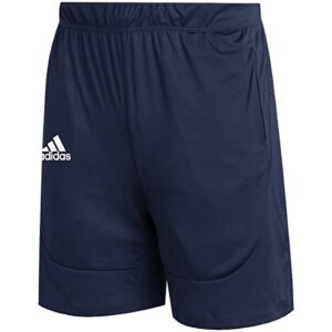 adidas sideline knit short w/pocket navy | white lg