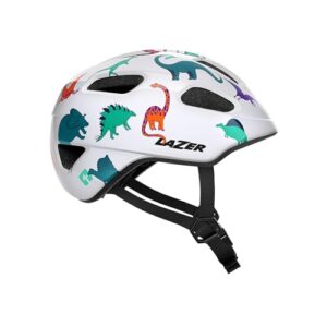 lazer pnut kineticore kids bike helmet, lightweight bicycling helmet for children, youth unisex cycling head gear, dinosaurs, one size