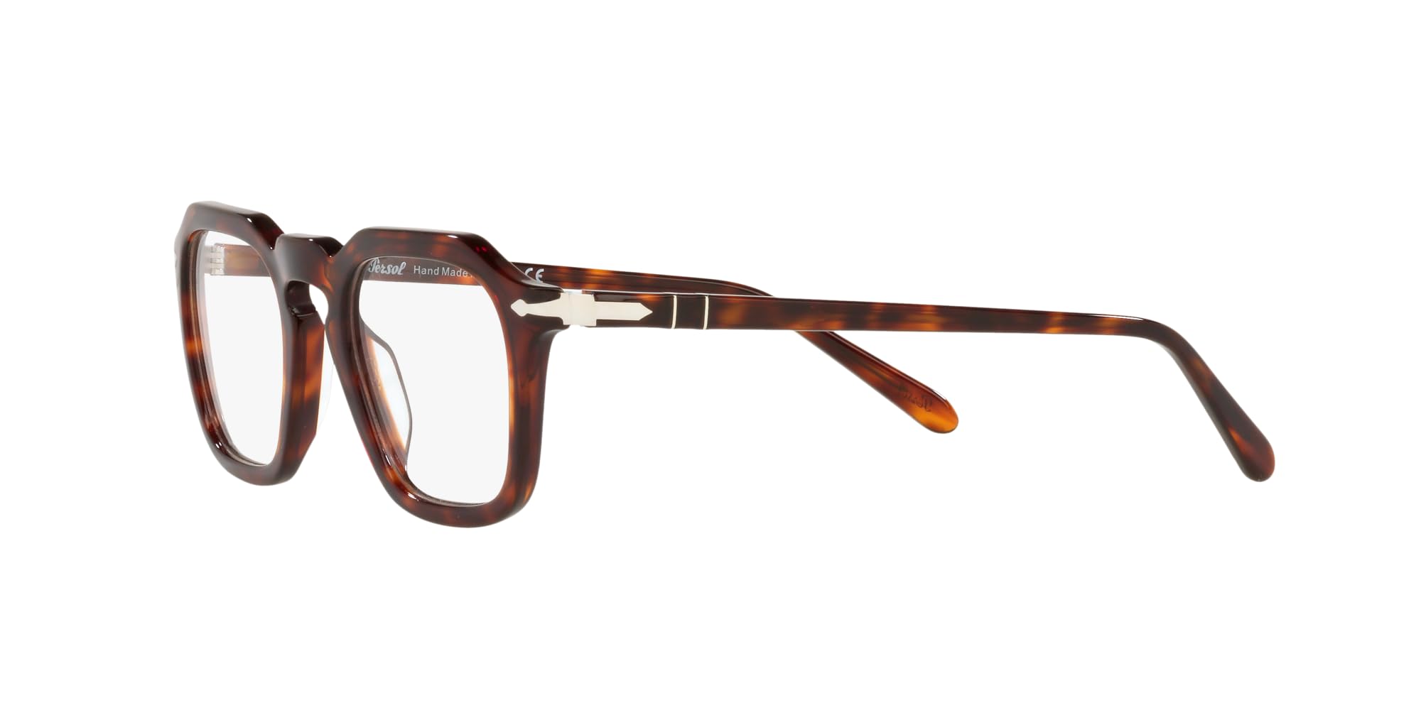 Persol PO3292V Square Prescription Eyewear Frames, Havana/Demo Lens, 48 mm