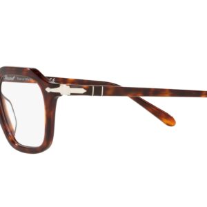 Persol PO3292V Square Prescription Eyewear Frames, Havana/Demo Lens, 46 mm