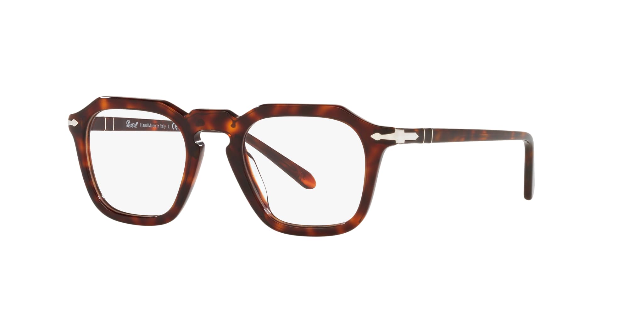 Persol PO3292V Square Prescription Eyewear Frames, Havana/Demo Lens, 46 mm