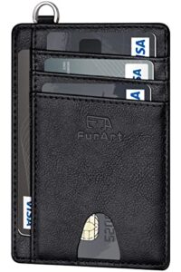 furart slim minimalist wallet, front pocket wallets, rfid blocking, credit card holder for men & women