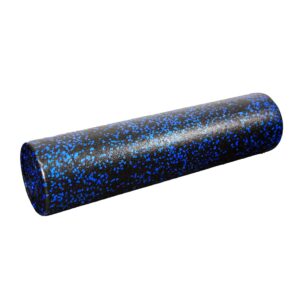 nexo fitness high-density round foam roller for muscle soreness recovery, exercise, massage - 18", 24", 36" blue fleck (36 inch)