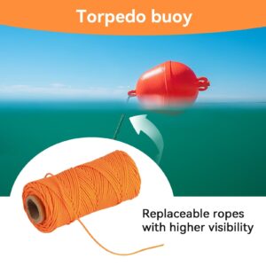 HERCHR 150 FT Finger Reel Diving Tech Spool Reel Scuba Diving Finger Spool Underwater Scuba Reel Dive Reel Snorkeling Scuba Finger Spool Diving Tools 150ft Diving Line Braided Nylon Line, Orange