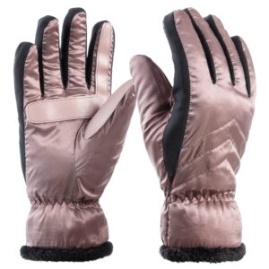 isotoner women’s recycled sleekheat stretch chevron quilted smartdri cold weather glove, touchscreen capable, light pink