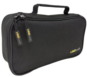 loudmouth wide mouth microphone case | large padded mic pouch bag | 12" x 6.25" x 3.25"