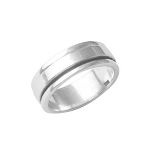 Solid Sterling Silver Spinner Band Ring Spin Jewelry (8)