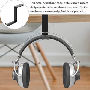 ibasenice Stand Hanger Metal Space Save Headphone Hanging Hook Gaming Headset Holder for Home Table Wall Mounted Tool (Black)