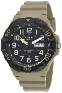 casio men's military 3hd mrw-210h-5avcf quartz watch, tan