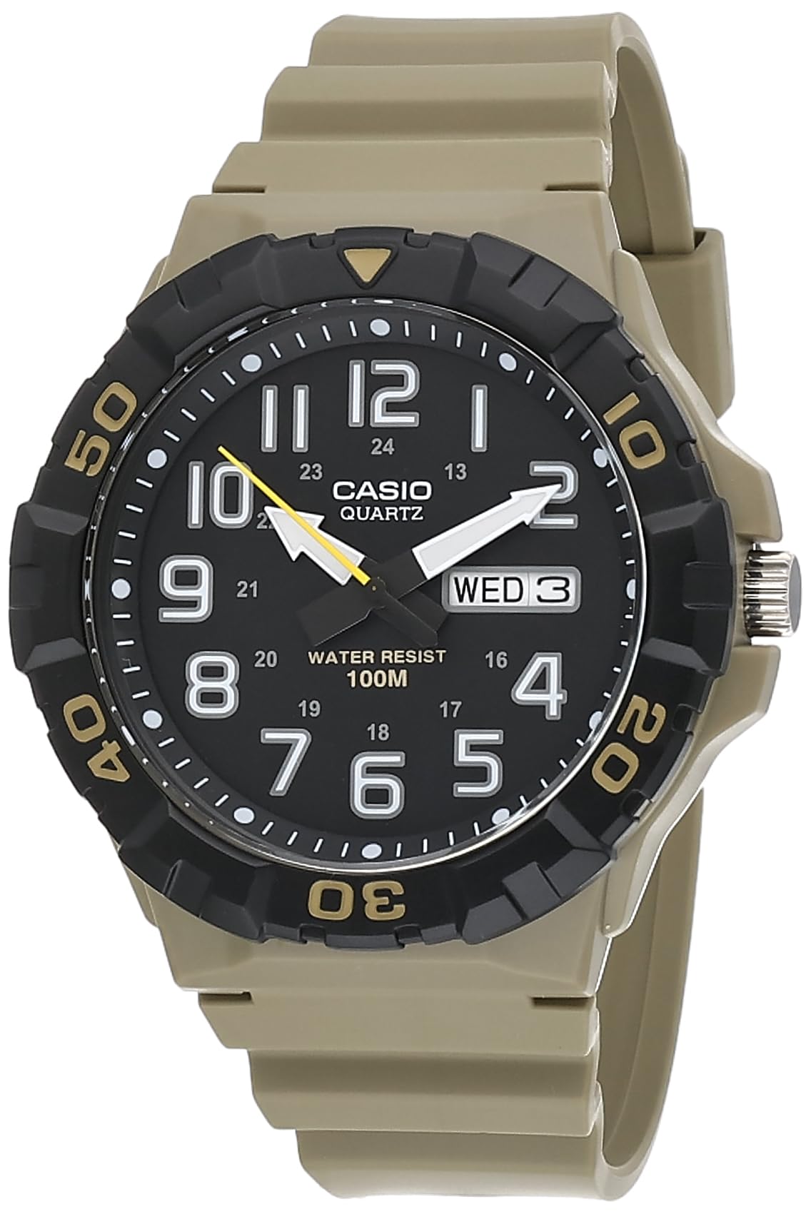 Casio Men's Military 3HD MRW-210H-5AVCF Quartz Watch, Tan