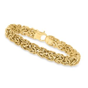 canaria 10kt yellow gold byzantine bracelet. 7 inches