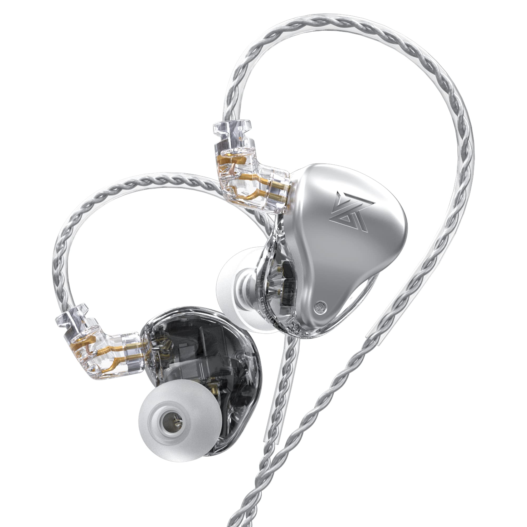 KZ AST 24 Units Balanced Armature in-Ear Studio Monitor Headphones(Silver, No Mic)