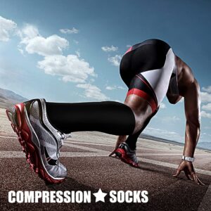 CHARMKING Compression Socks for Women & Men Circulation (3 Pairs) 15-20 mmHg is Best Athletic for Running, Flight Travel, Support, Cycling, Pregnant - Boost Performance, Durability (S/M, Multi 55)