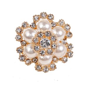 yertter boho gold oversized pearl rhinestone crystal flower ring women statement ring adjustable ring boho pearl ring vintage finger knuckle ring gift for women girls (small)