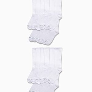 AND1 Men's Socks - Athletic Cushion Crew Socks (24 Pack), Size 6-12.5, White