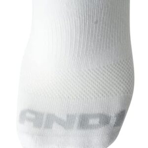 AND1 Men's Socks - Athletic Cushion Crew Socks (24 Pack), Size 6-12.5, White