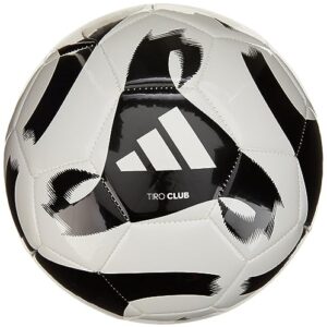 adidas unisex-adult tiro club ball, white/black, 5