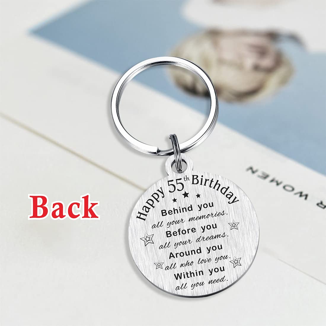 ABNTY 55th Birthday Gifts for Women Men, 55 Year Old Birthday Keychain, Born in 1969 Gifts, 1969 Birthday Decorations