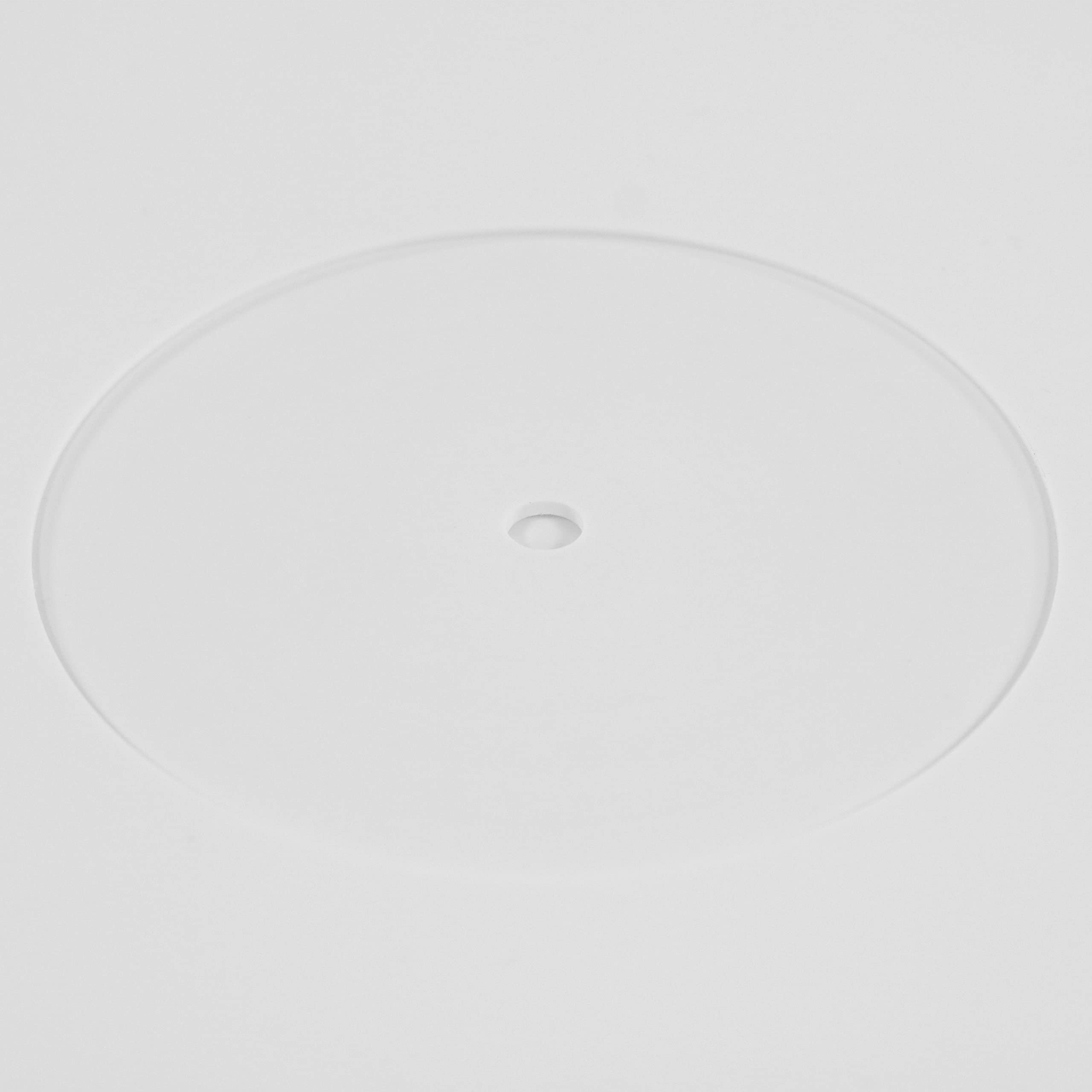 RAIIYA Acrylic Turntable White Slipmat - for 12'' LP Player, Anti-Static, Improved Audio, Less Vibration Complete with Microfiber Cloth (RA-VYL-WH1)