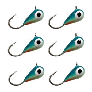 reaction tackle tungsten ice jigs - 5mm - blue glow