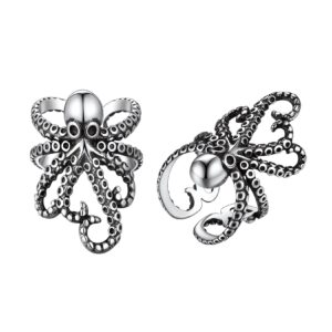 suplight 925 sterling silver octopus ear cuff small cartilage cuff earring non pierced fake earrings for women men