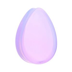 covet jewelry lavender opalite teardrop double flared ear gauge plug (1/2" (12.5mm))