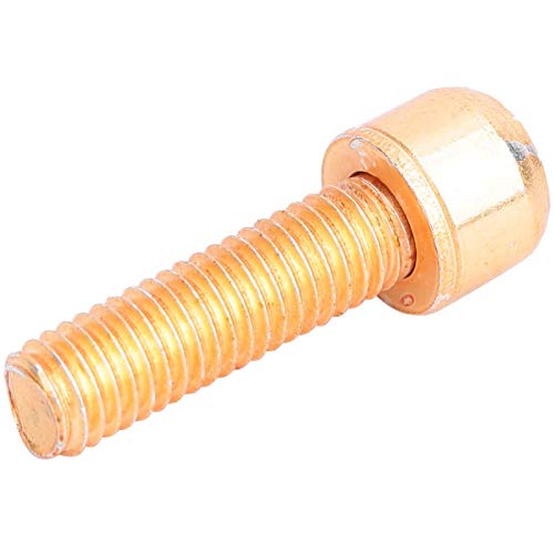 Bicycle Stem, 6 Pcs Bike Steering Handlebar Screw with Spacer for Road Bike for Fixing Gear(Gold one Card/6 pcs)