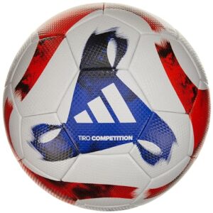 adidas unisex-adult tiro competition ball, white/black/team solar orange/team royal blue, 5