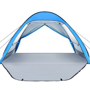 beach tent pop up shade: upf 50+ sun shelter canopy for 3-4 person uv protection instant windproof tents portable umbrella easy set up with carry bag for outdoor family travel lightweight