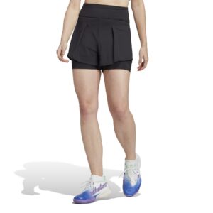 adidas women's tennis match shorts, black, medium