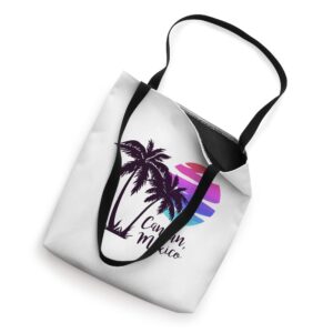 Cancun Mexico Beach Summer Vacation Palm Trees Sunset Tote Bag