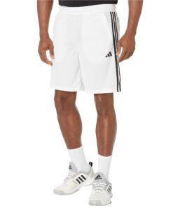 adidas men's essentials pique 3-stripes training shorts, white/black, 3x-large