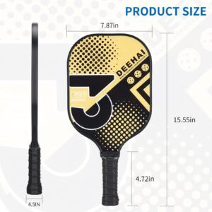 Quiet Pickleball Paddles Pickleball Set Pickleball Rackets, Quiet Pickleball Racquet Set of 4&2 with 1 Portable Pickleball Bag, 4 Pickleball Balls & 4 Grip Tapes