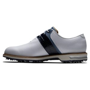 FootJoy Men's Premiere Series-Packard Golf Shoe, White/Navy/Light Blue, 10