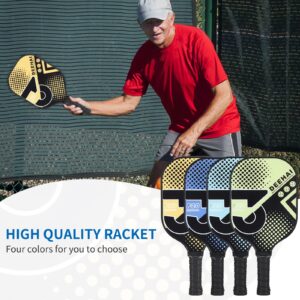 Quiet Pickleball Paddles Pickleball Set Pickleball Rackets, Quiet Pickleball Racquet Set of 4&2 with 1 Portable Pickleball Bag, 4 Pickleball Balls & 4 Grip Tapes