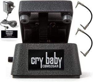 briskdrop dunlop cbm535ar cry baby q mini auto-return wah pedal bundle with dunlop ecb003 power supply and patch cables,cbm535arbundle