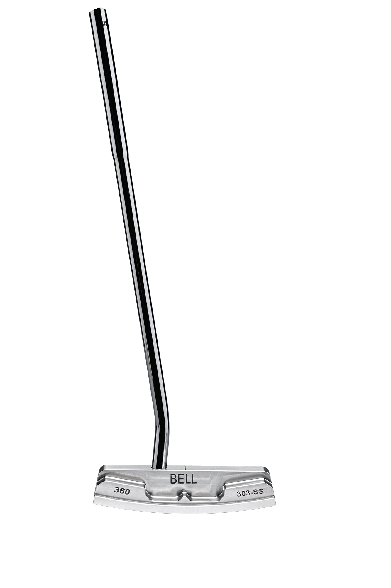 Bell N-360 No-Offset Single Bend CNC Milled Upright Lie Toe Balance Golf Putter (75 Degree Lie) + Winn 15" Counter Balance Grip (Left, 36)