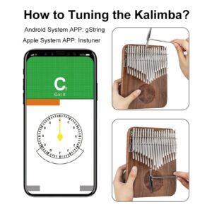 LOOP Kalimba Thumb Piano 32 Key C-Tuned Musical Instruments Double Layer Flat Board Popular Board Instrument with Kalimba Song Book,Tuning & More for Children Adults Beginners and Professionals