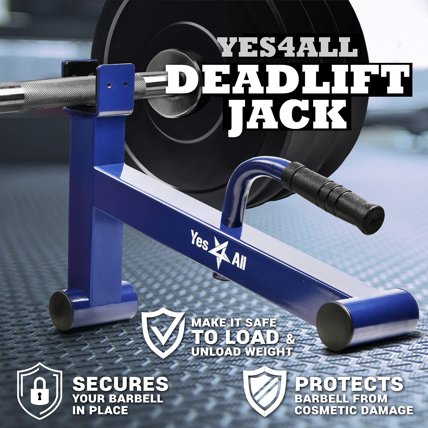 YES4ALL Mini Deadlift Bar Jack - Dark Blue