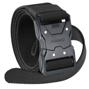 jukmo 1.5" quick release tactical nylon belt with heavy duty buckle, medium size for 36-42" waist