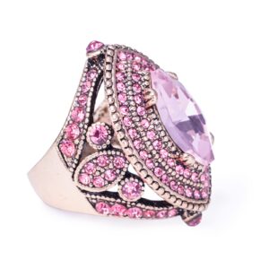 ckhao women ring - 32mm turkish style pink gemstone vintage ring women jewelry j0769pink (7)