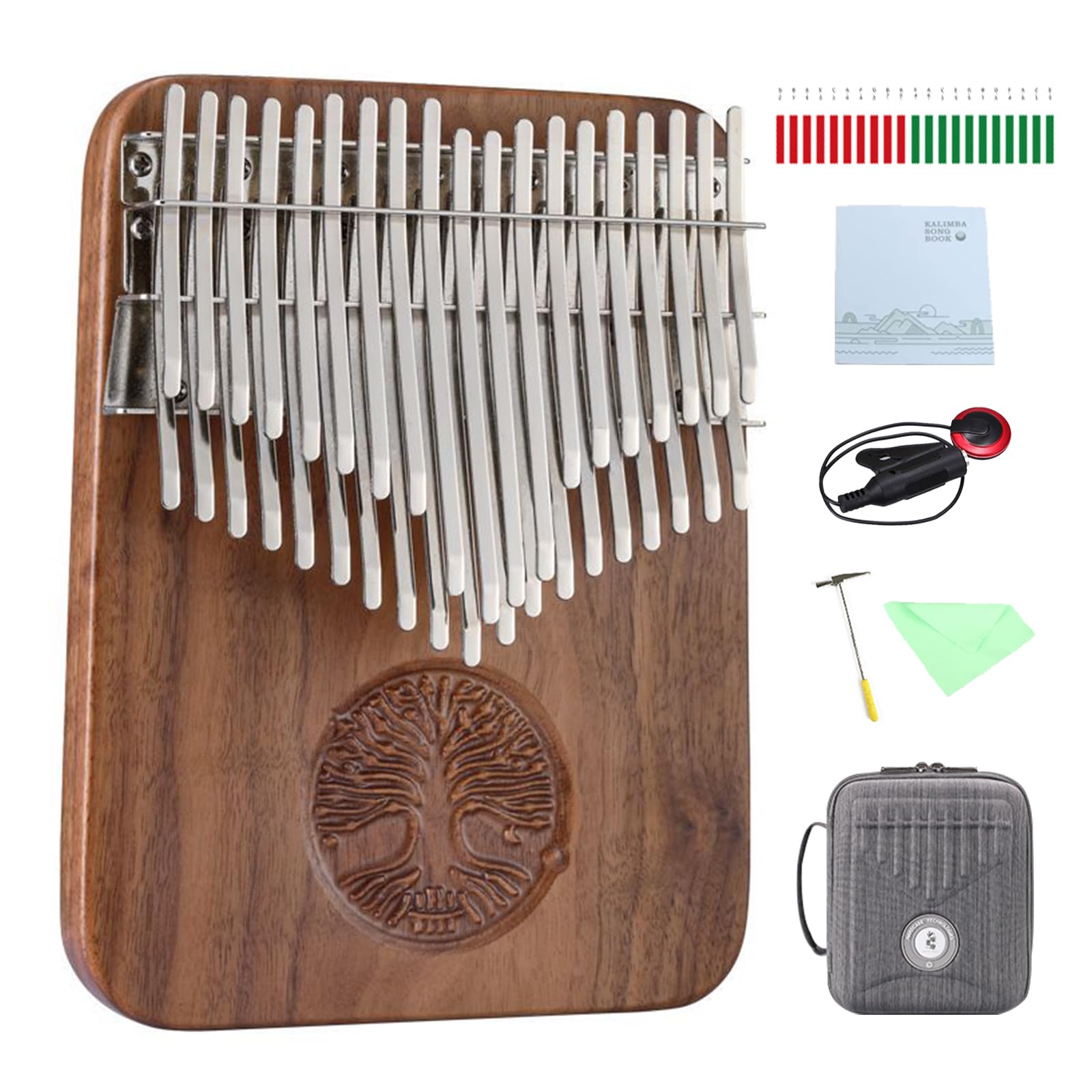 LOOP Kalimba Thumb Piano 32 Key C-Tuned Musical Instruments Double Layer Flat Board Popular Board Instrument with Kalimba Song Book,Tuning & More for Children Adults Beginners and Professionals