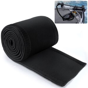 trolling motor cable organizer sleeve, 60" l black neoprene troll sleeve trolling motor wire cover