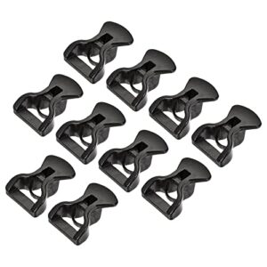 meccanixity tent rope buckles, 4mm plastic guyline adjuster cord tensioners for outdoor camping canopy tarp, black pack of 10