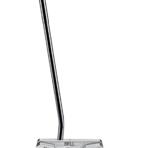 Bell N-360 No-Offset Single Bend CNC Milled Upright Lie Toe Balance Golf Putter (75 Degree Lie) + Winn Dri-Tac Dark Gray Jumbo Grip | Made in USA (Right, 39)