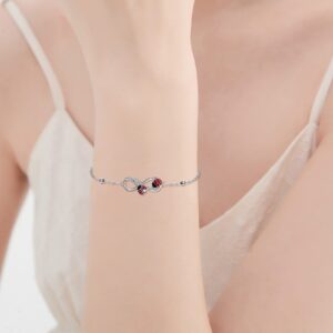 POPLYKE Ladybug Bracelet for Women 925 Sterling Silver Ladybug Jewelry Gifts for Mother Daughter Sister Grandma