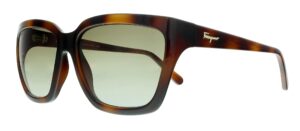 salvatore ferragamo sf1018s 214 tortoise modified rectangle sunglasses for womens