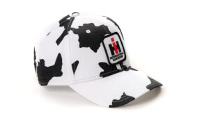 j&d productions, inc. international harvester ih logo hat, cow print, 7 1/8