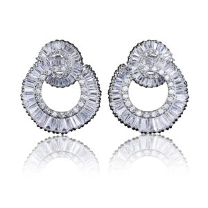 celebrity design women elegant statement rhinestone jewelry dangle drop earrings studs